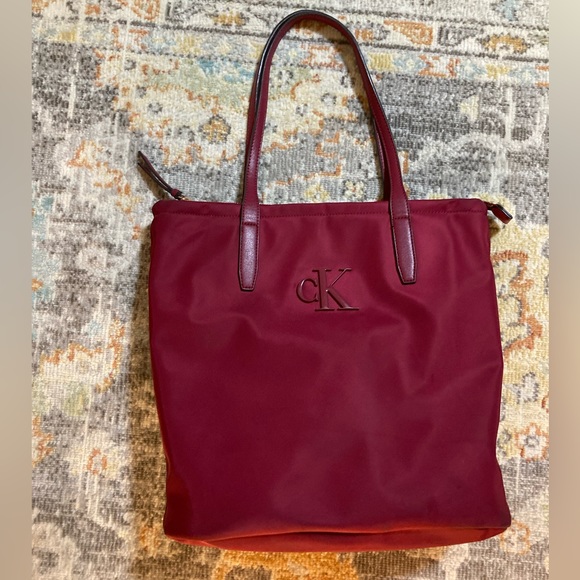 Calvin Klein | Bags | Calvin Klein Red Tote Bag | Poshmark